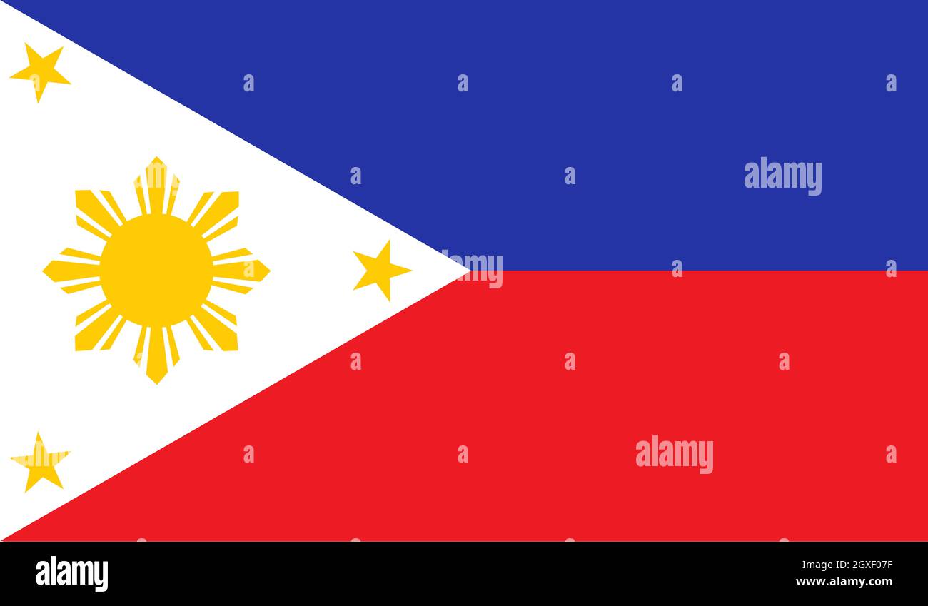 Philippines flag image for any design in simple style Stock Photo - Alamy