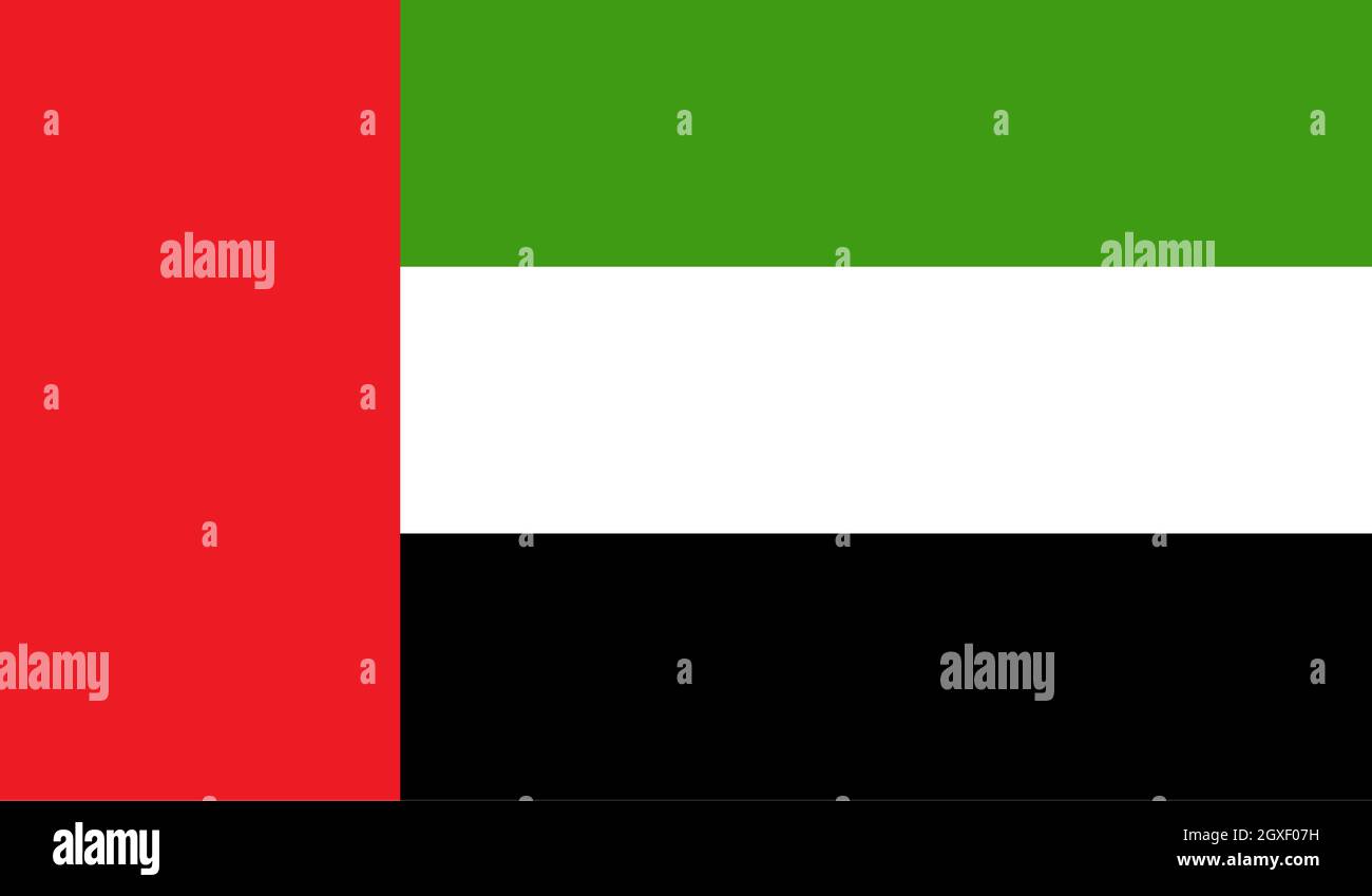 United Arab Emirates flag image for any design in simple style Stock ...