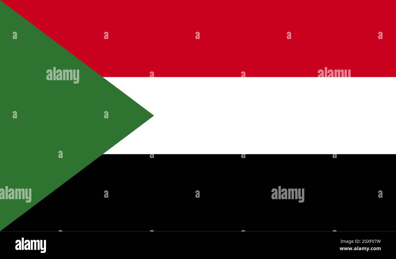 Sudan flag image for any design in simple style Stock Photo - Alamy