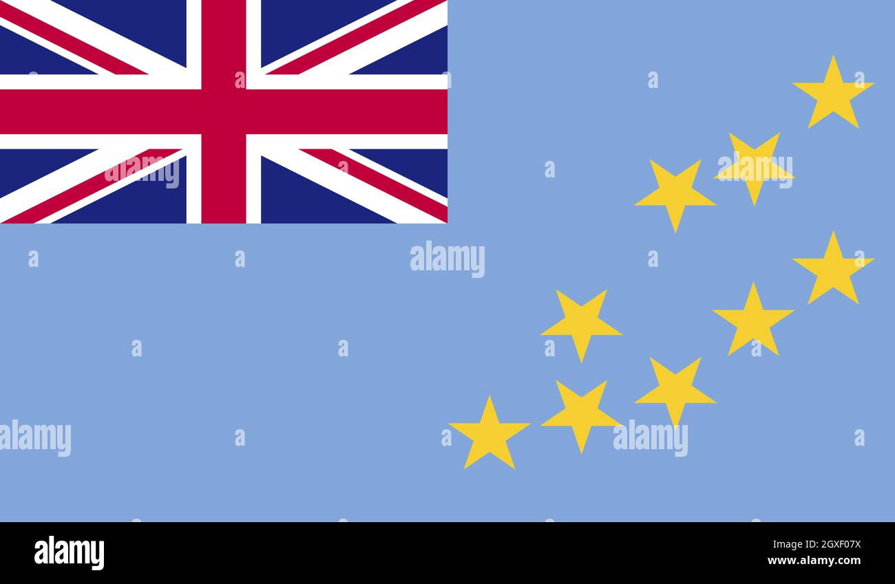 Tuvalu flag vector design hi-res stock photography and images - Alamy