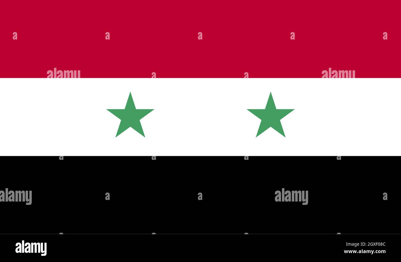 Syria flag image for any design in simple style Stock Photo - Alamy