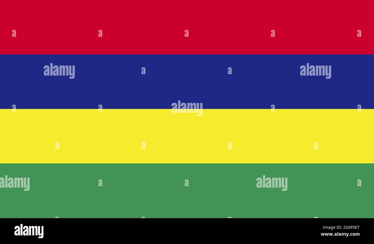 Mauritius flag image for any design in simple style Stock Photo - Alamy