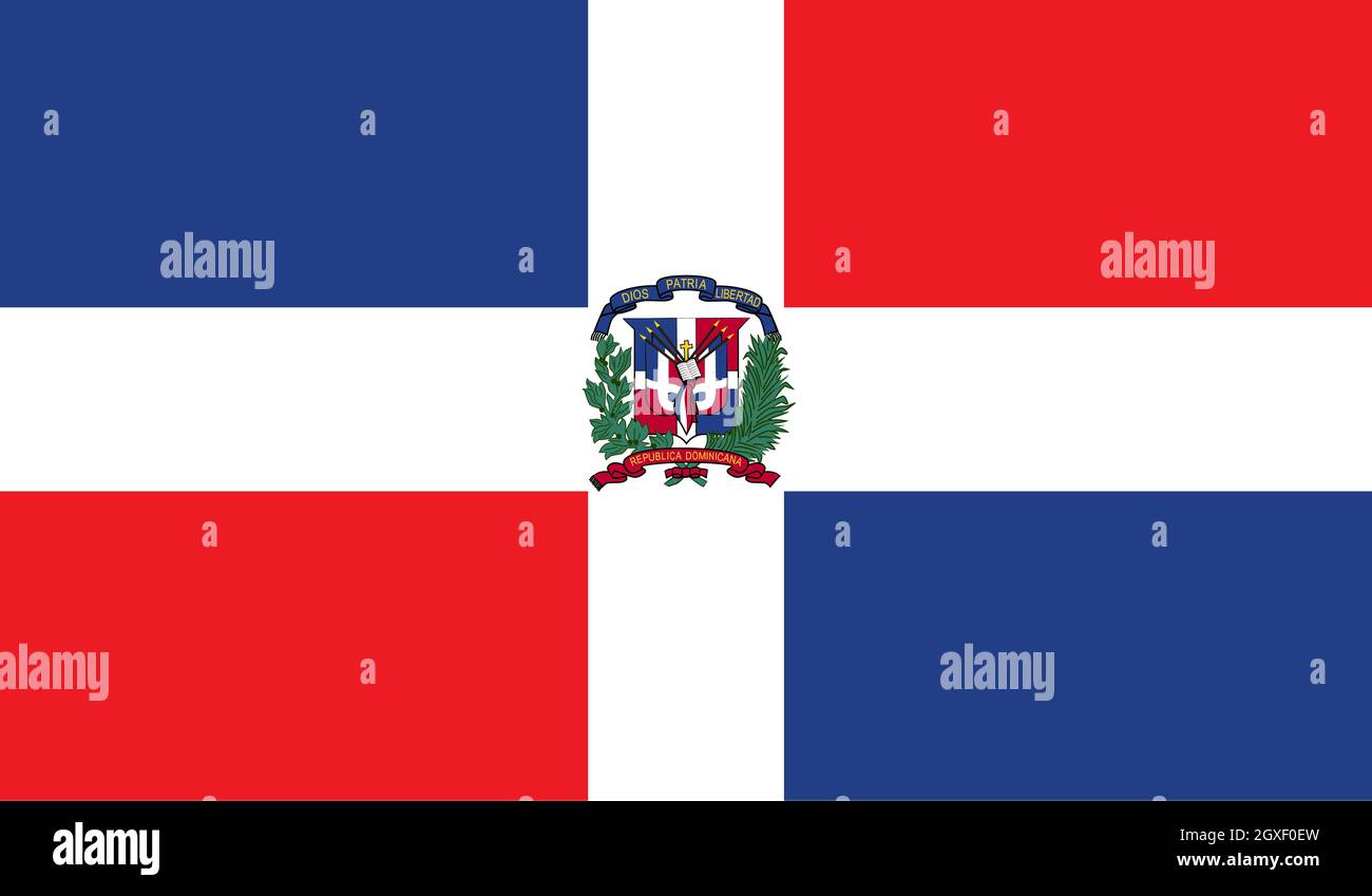 Dominican Republic flag image for any design in simple style Stock ...