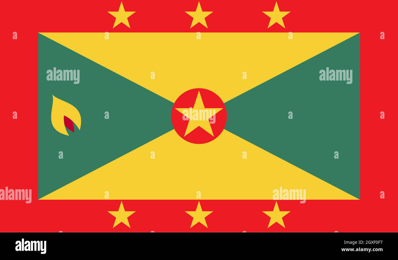 Grenada flag image for any design in simple style Stock Photo - Alamy