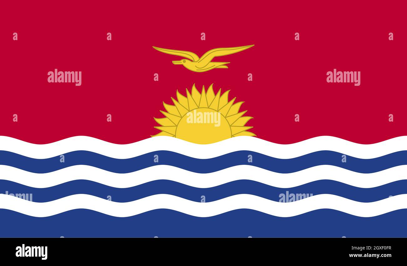 Kiribati flag image for any design in simple style Stock Photo - Alamy