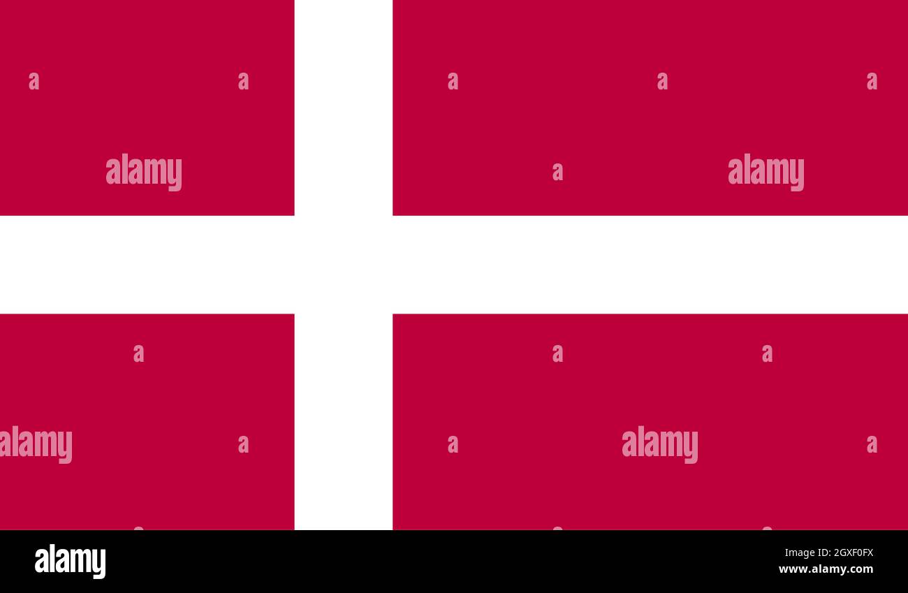 Denmark flag image for any design in simple style Stock Photo - Alamy