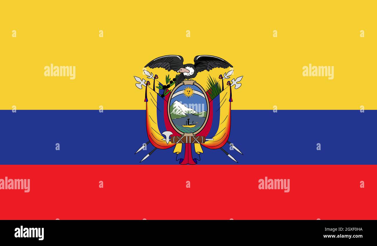 Ecuador flag image for any design in simple style Stock Photo - Alamy