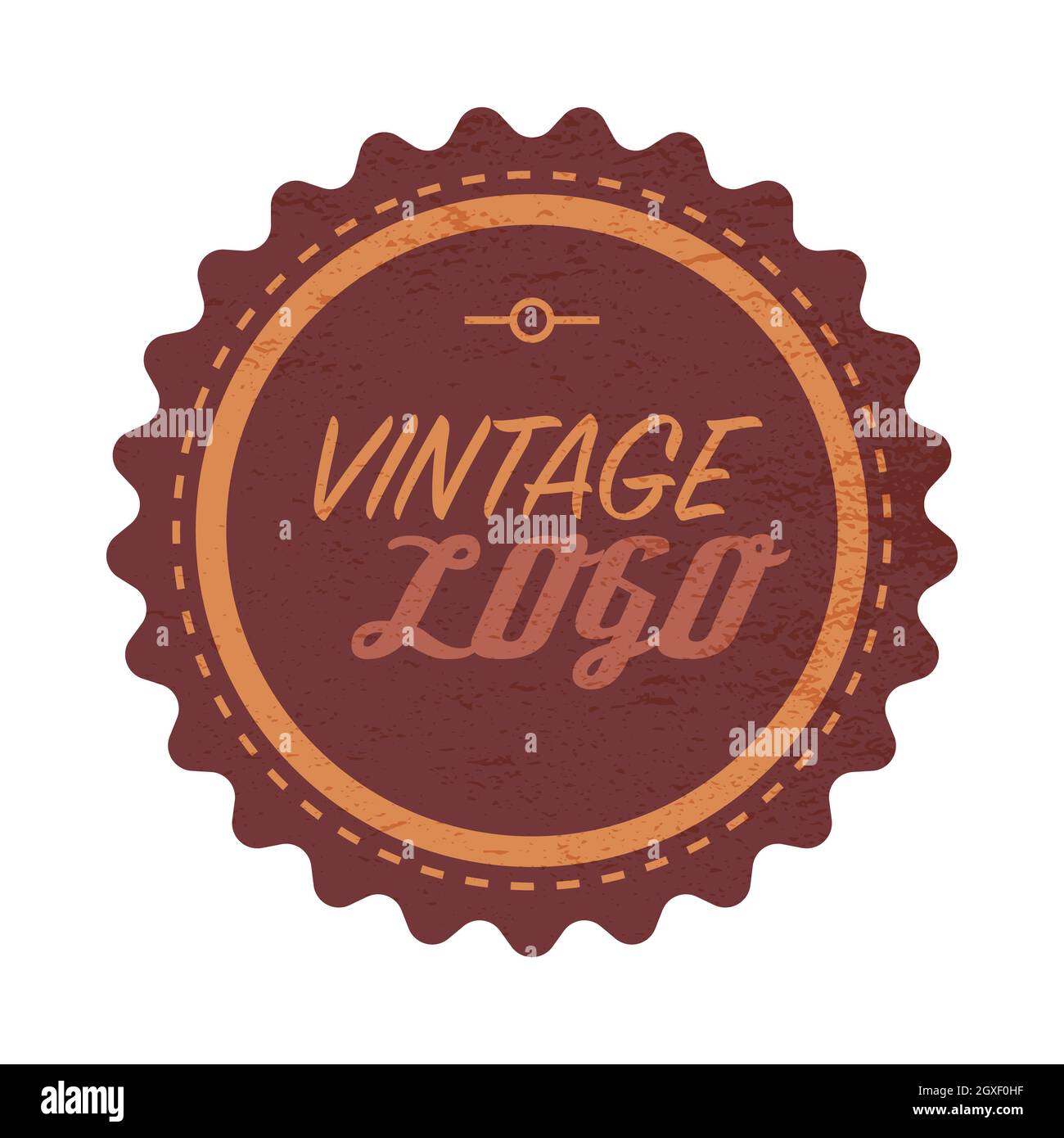 Vintage logo label on a white background Stock Photo - Alamy