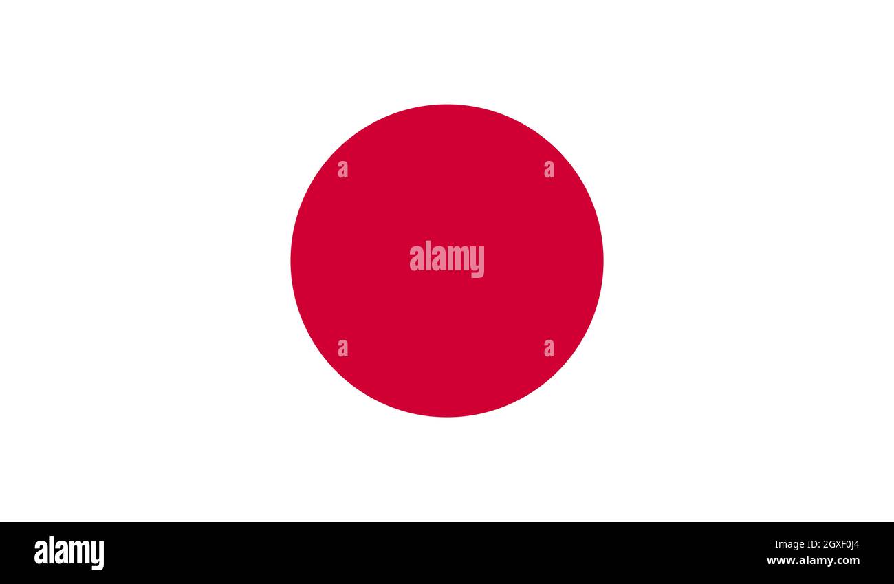 Japan flag image for any design in simple style Stock Photo - Alamy