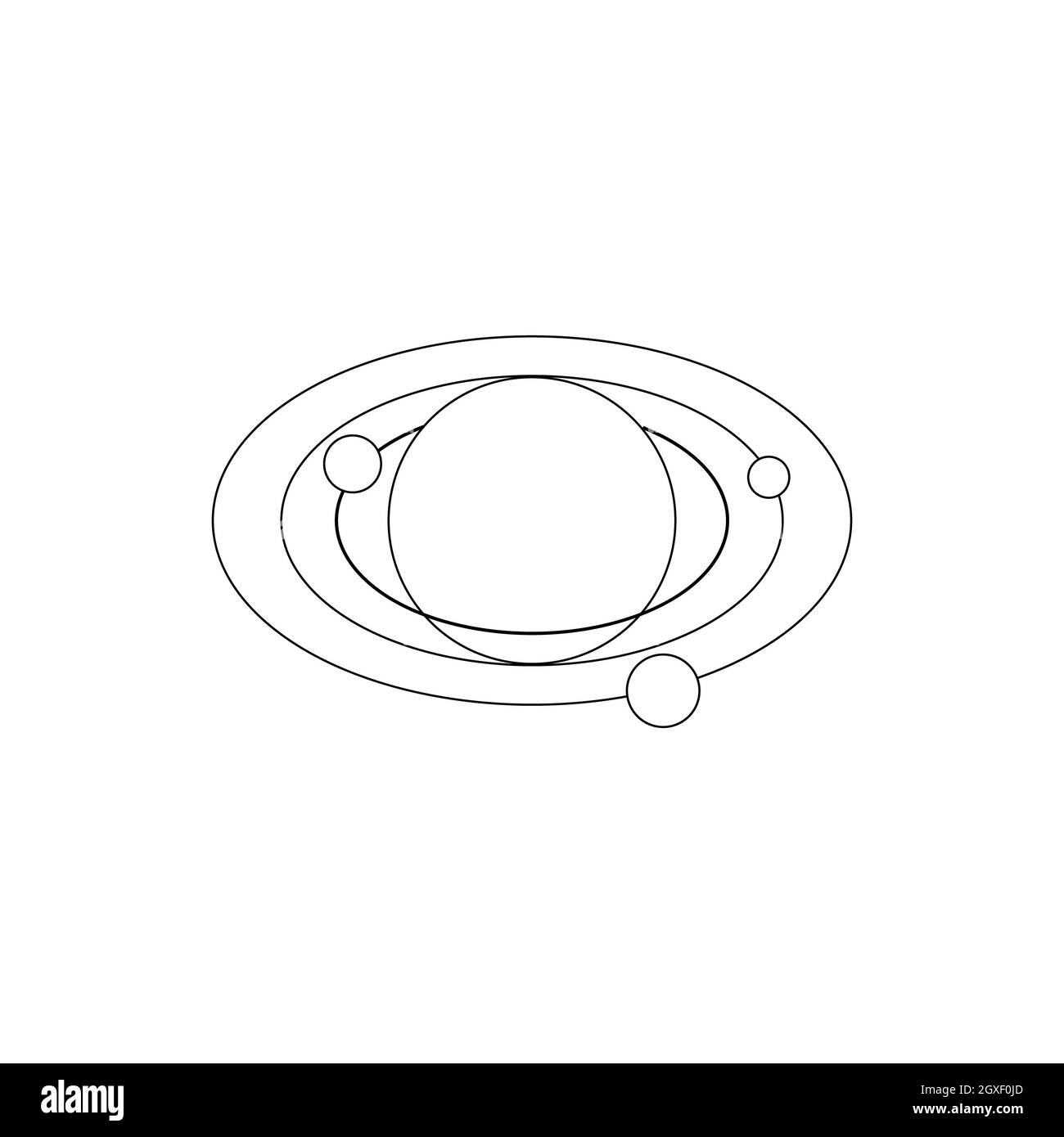 Solar system icon in isometric 3d style on a white background Stock ...