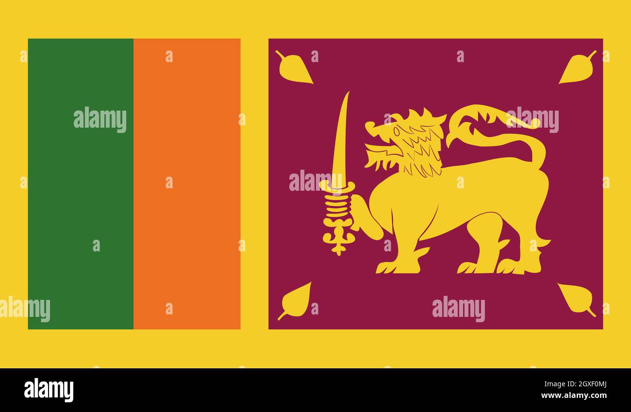 Sri Lanka flag image for any design in simple style Stock Photo - Alamy