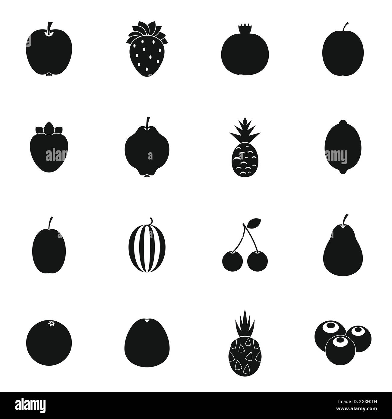 Blueberry fruit icon in Cut Out Stock Images & Pictures - Alamy