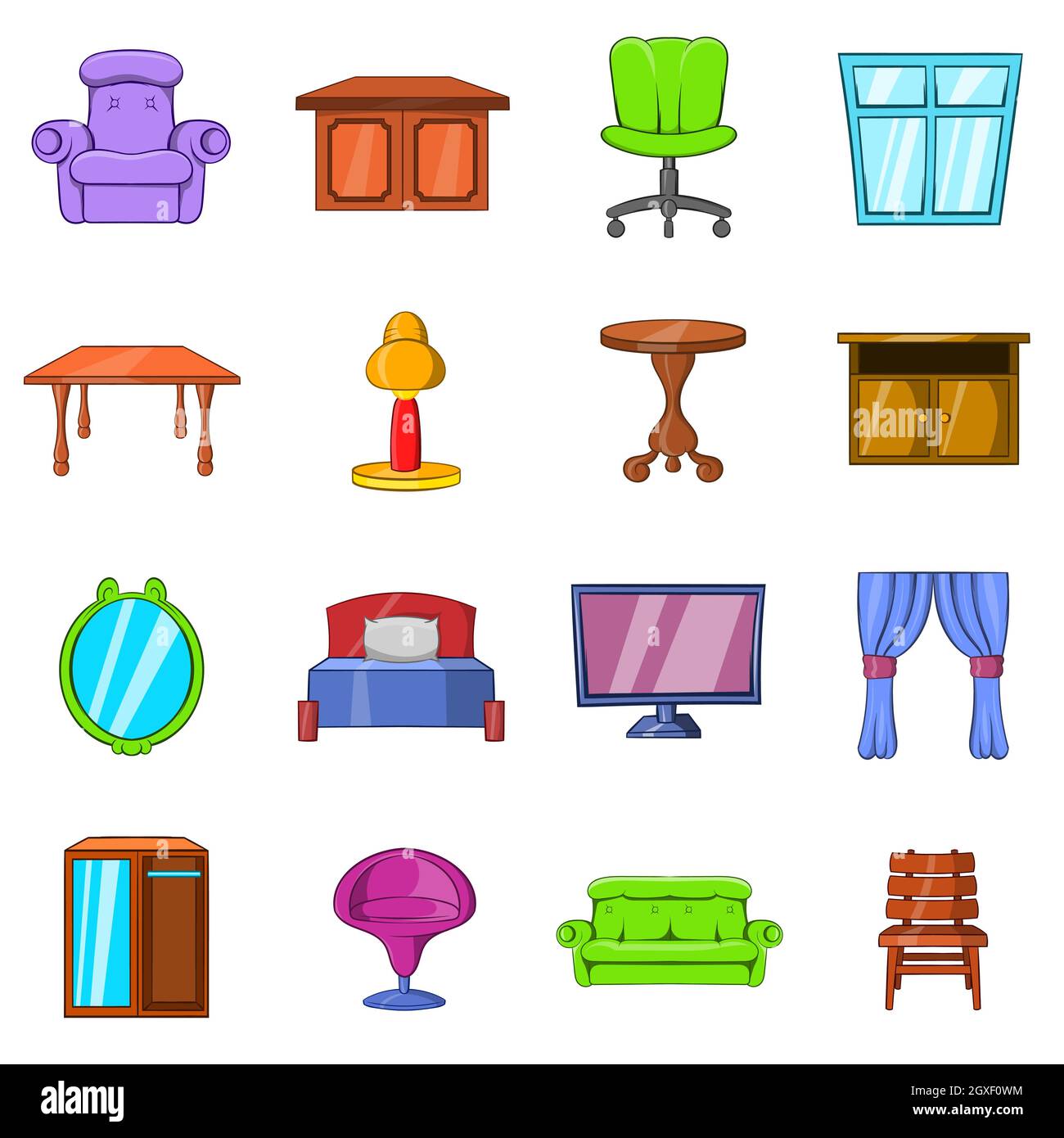 Hand drawn icons tools Cut Out Stock Images & Pictures - Alamy