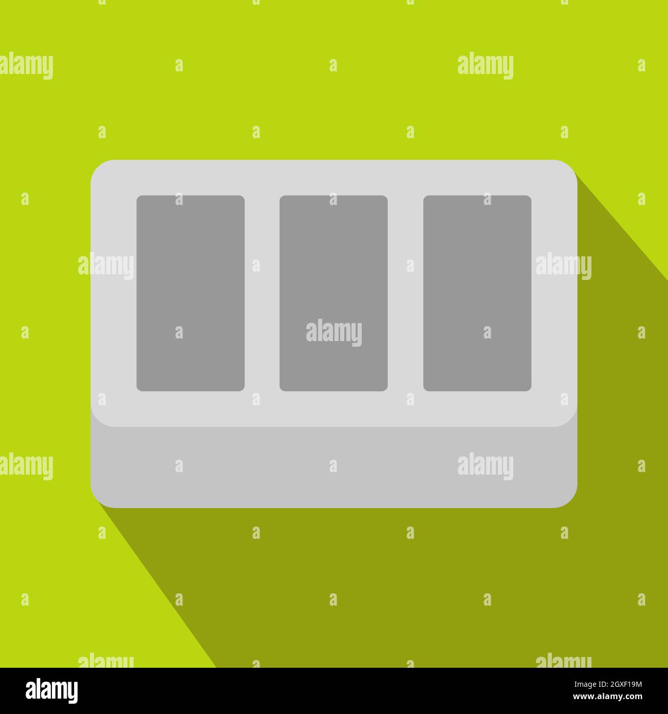 White window frame icon in flat style on a green background Stock Photo ...