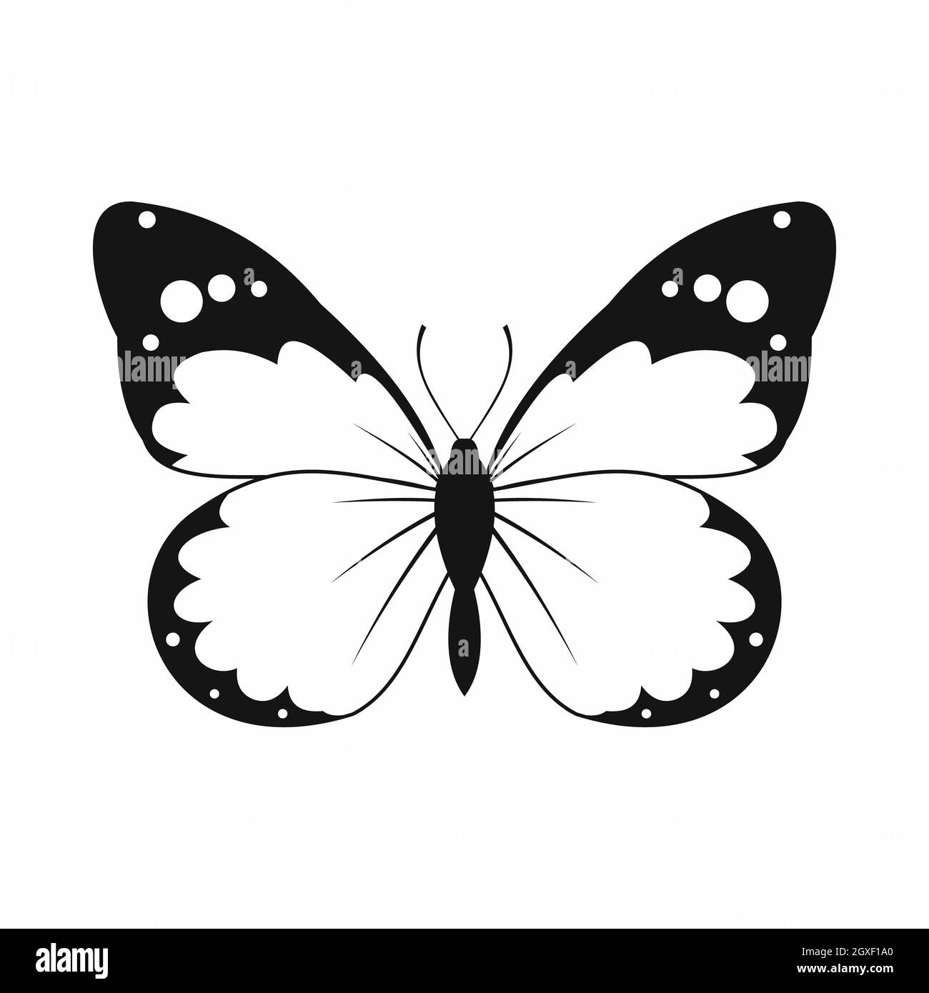 Butterfly icon in simple style for any design Stock Photo - Alamy