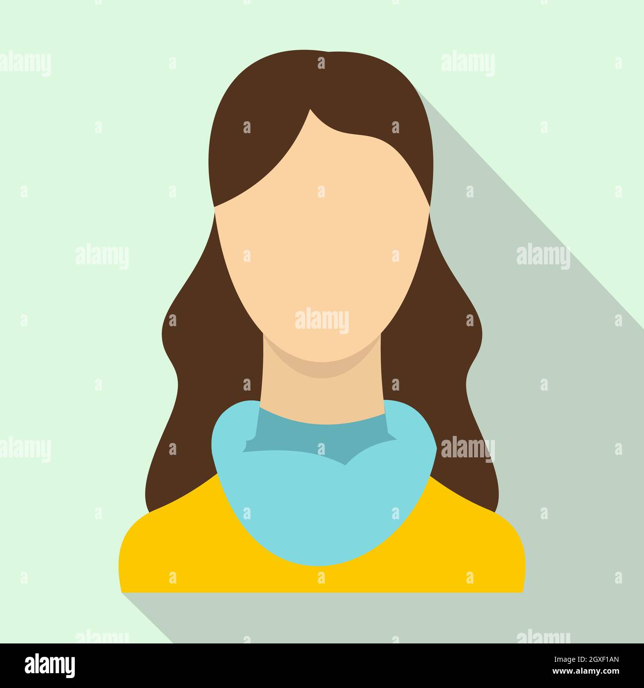 Woman icon in flat style for any design Stock Photo - Alamy