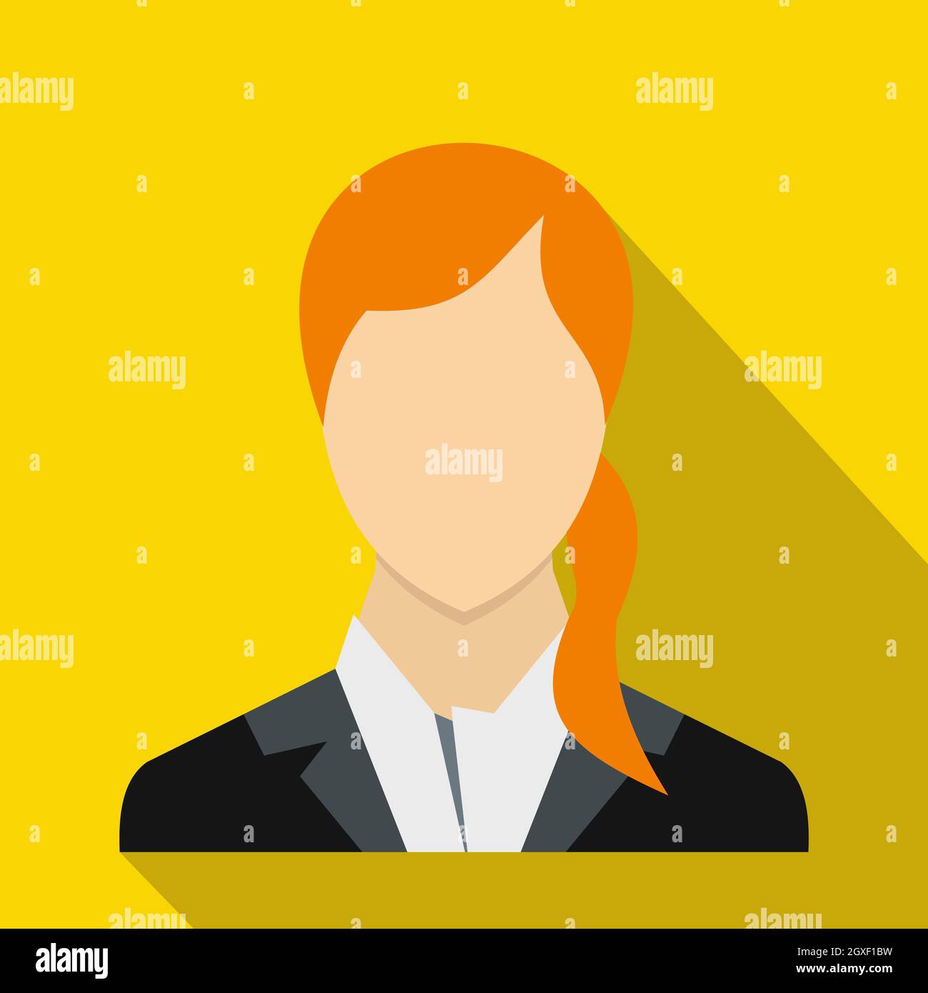 Woman icon in flat style for any design Stock Photo - Alamy