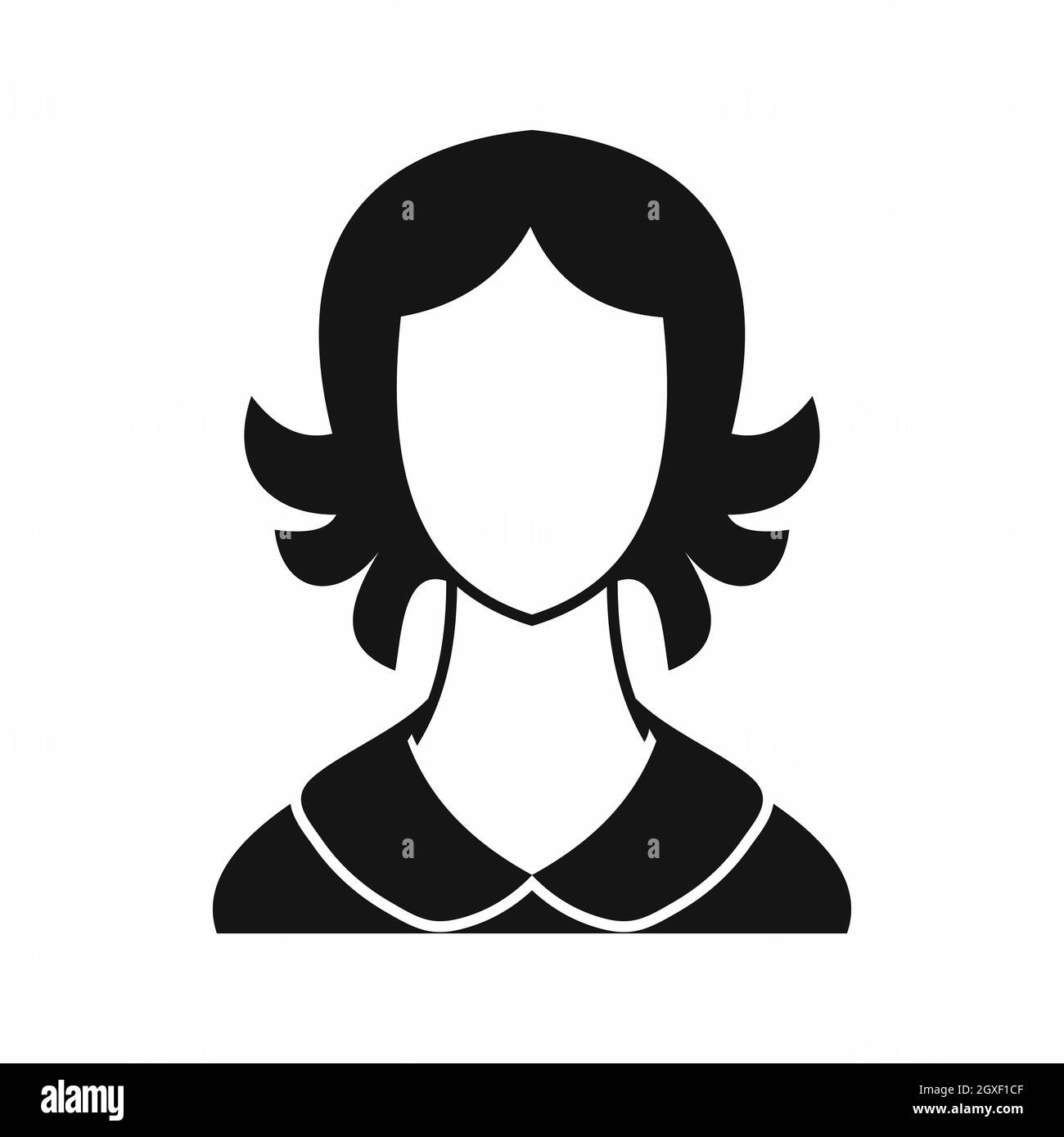 Woman icon in simple style isolated on white background Stock Photo - Alamy