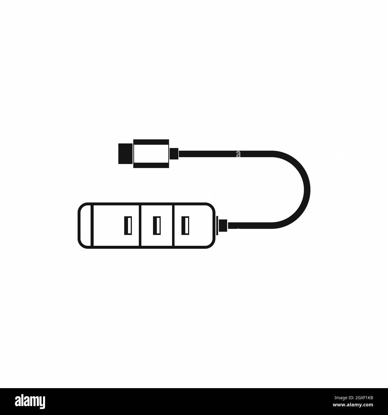 USB adapter connectors icon in simple style isolated on white ...