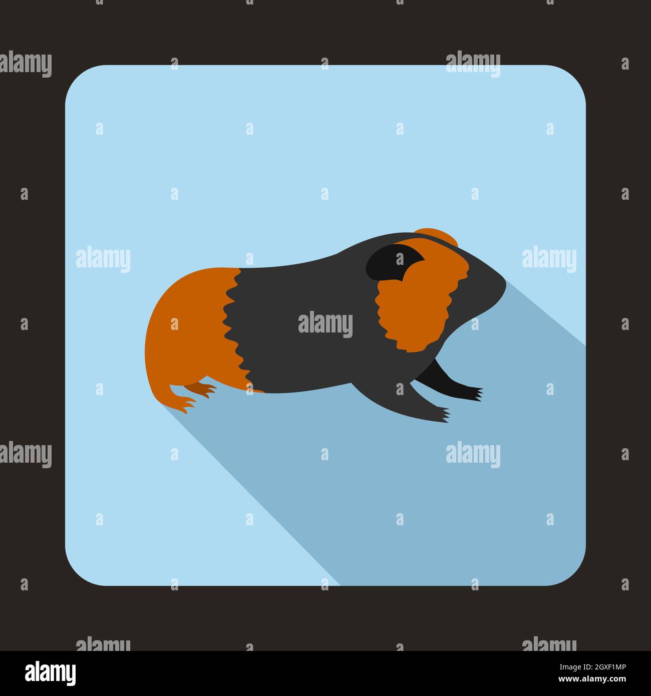 Hamster icon in flat style with long shadow. Animals symbol Stock Photo ...