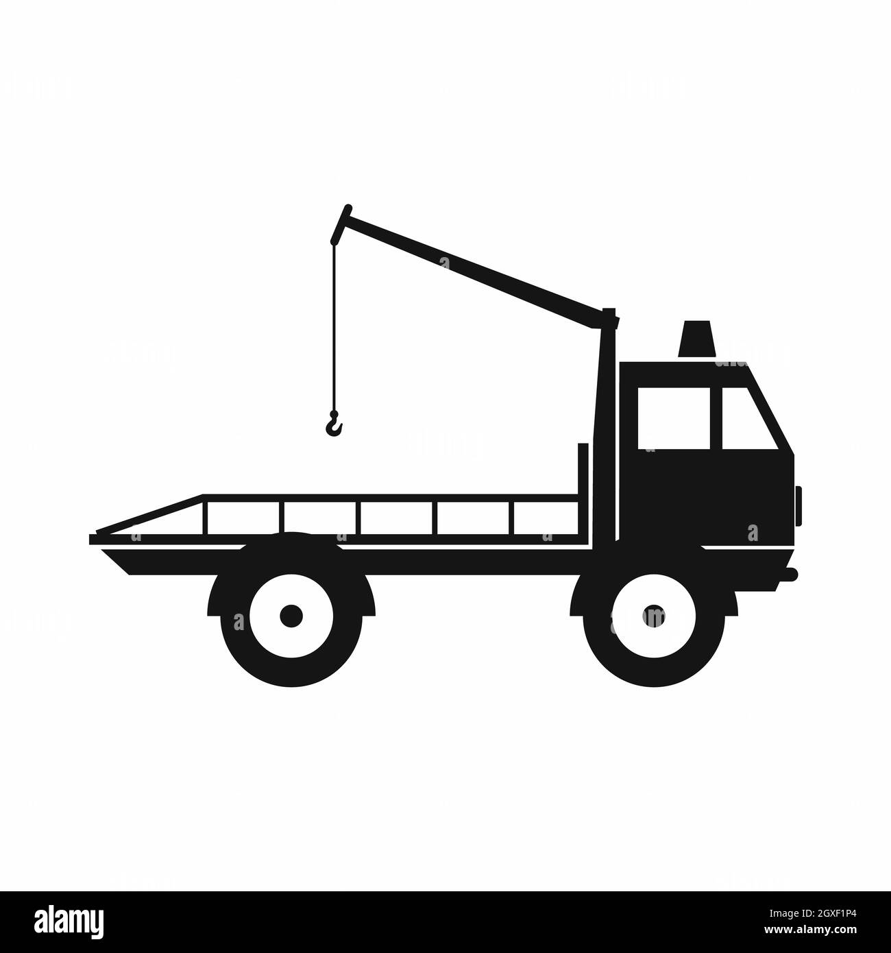Car towing truck icon in simple style isolated on white background ...