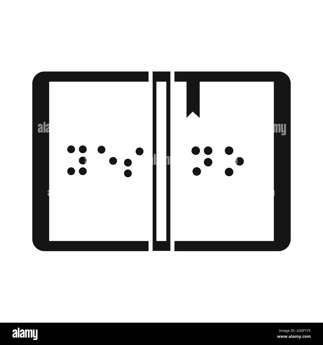 Braille icon in simple style isolated on white background Stock Photo ...