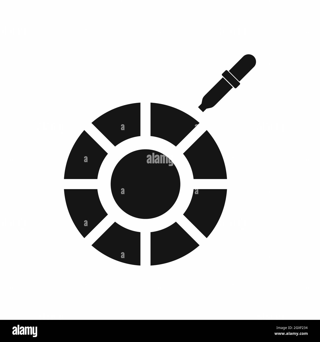 Color picker icon in simple style isolated on white background Stock ...