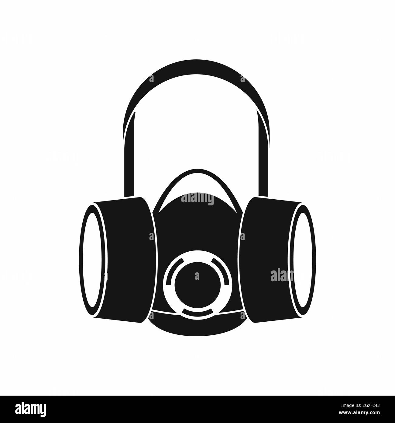 Respirator icon in simple style isolated on white background Stock ...