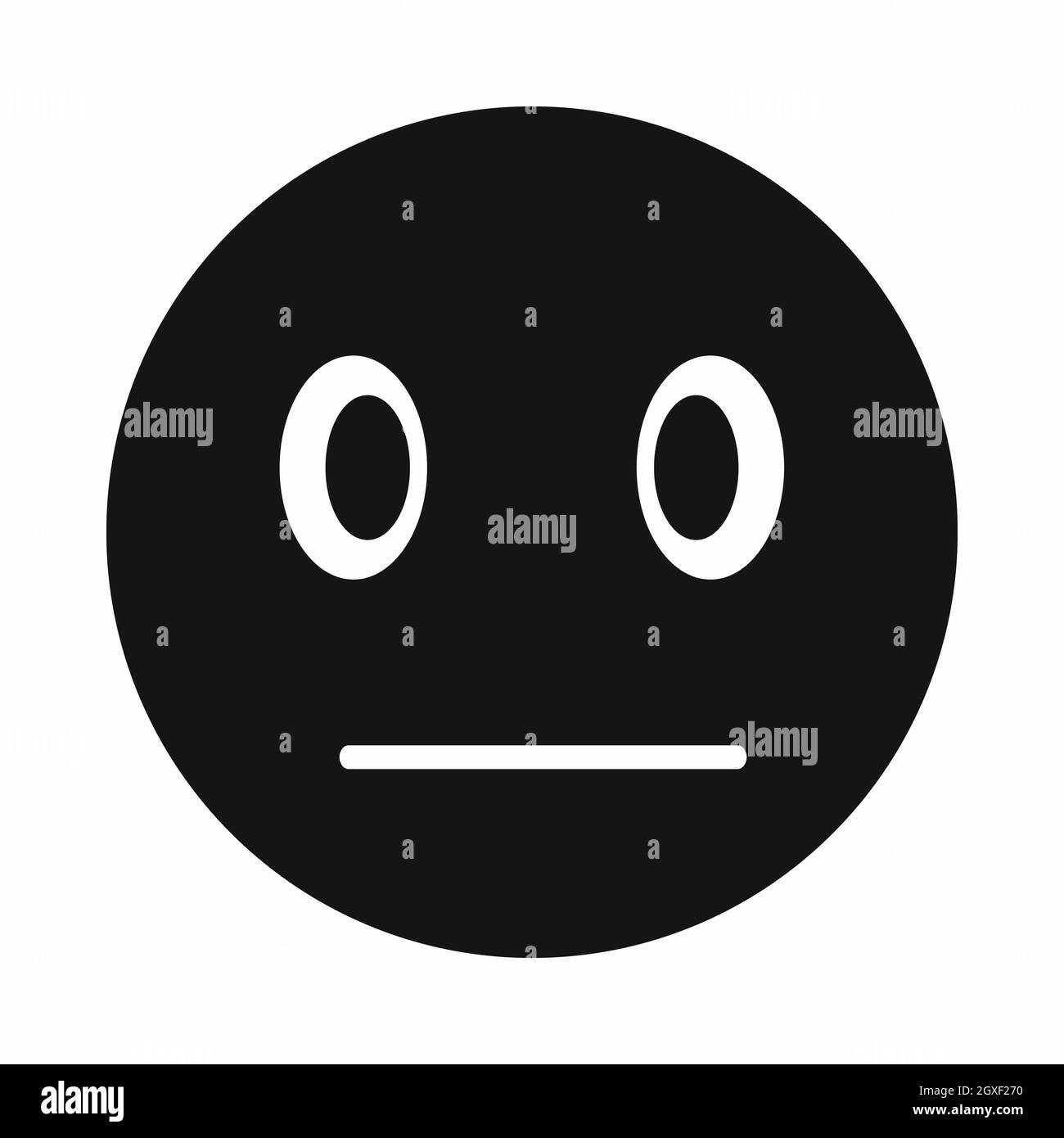 Suspicious emoticon icon in simple style isolated on white background ...