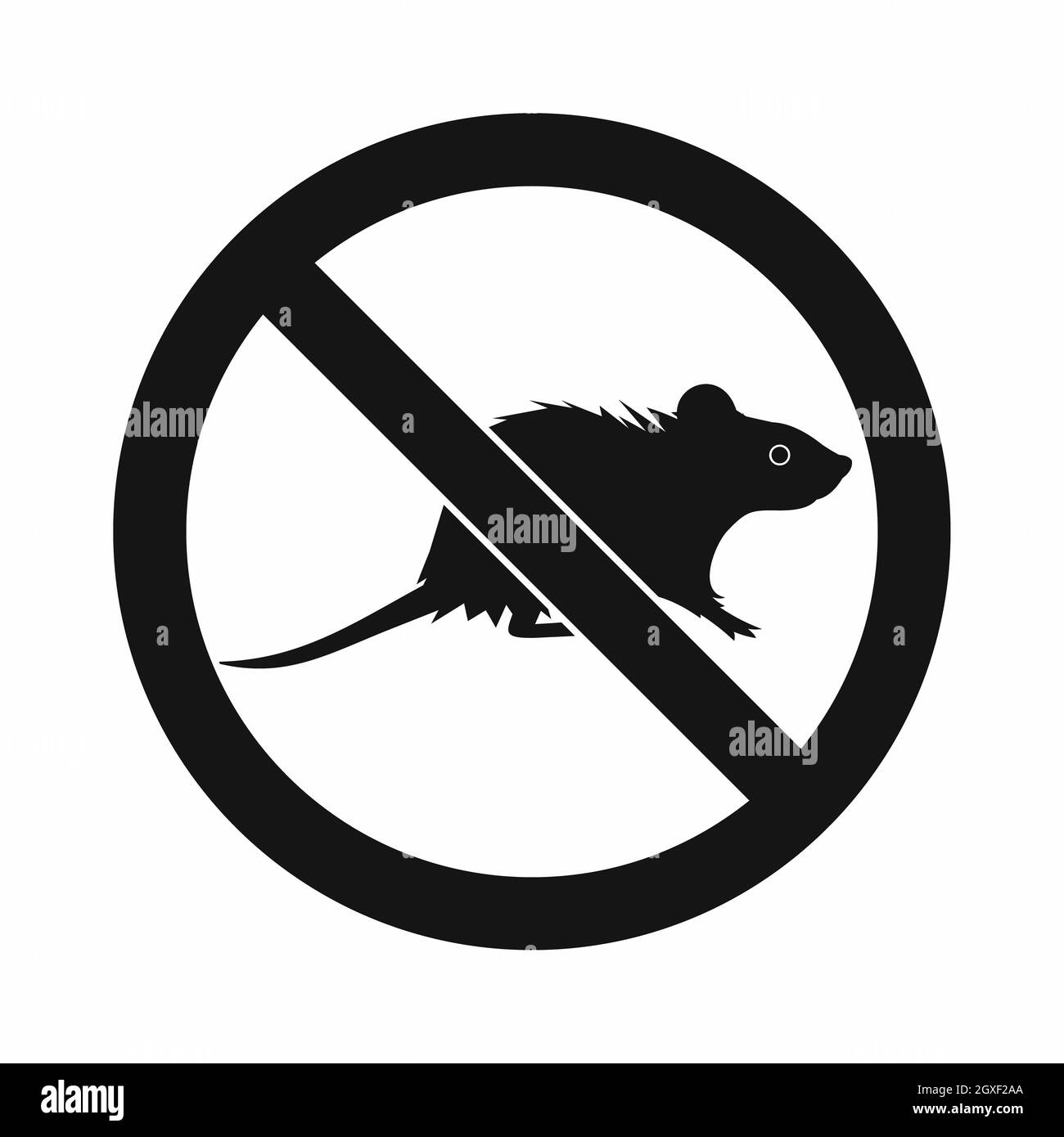 No rats sign icon in simple style isolated on white background Stock ...