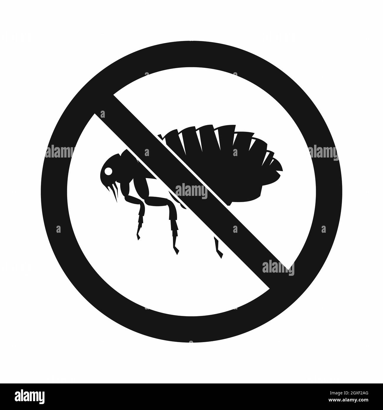 No flea sign icon in simple style isolated on white background Stock ...