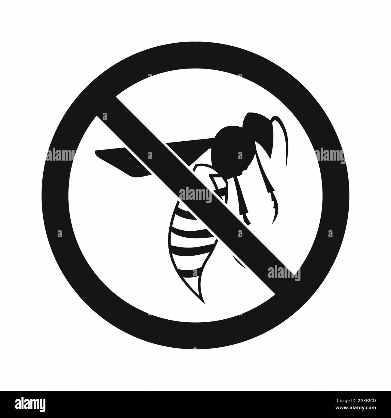 No wasp sign icon in simple style isolated on white background Stock ...
