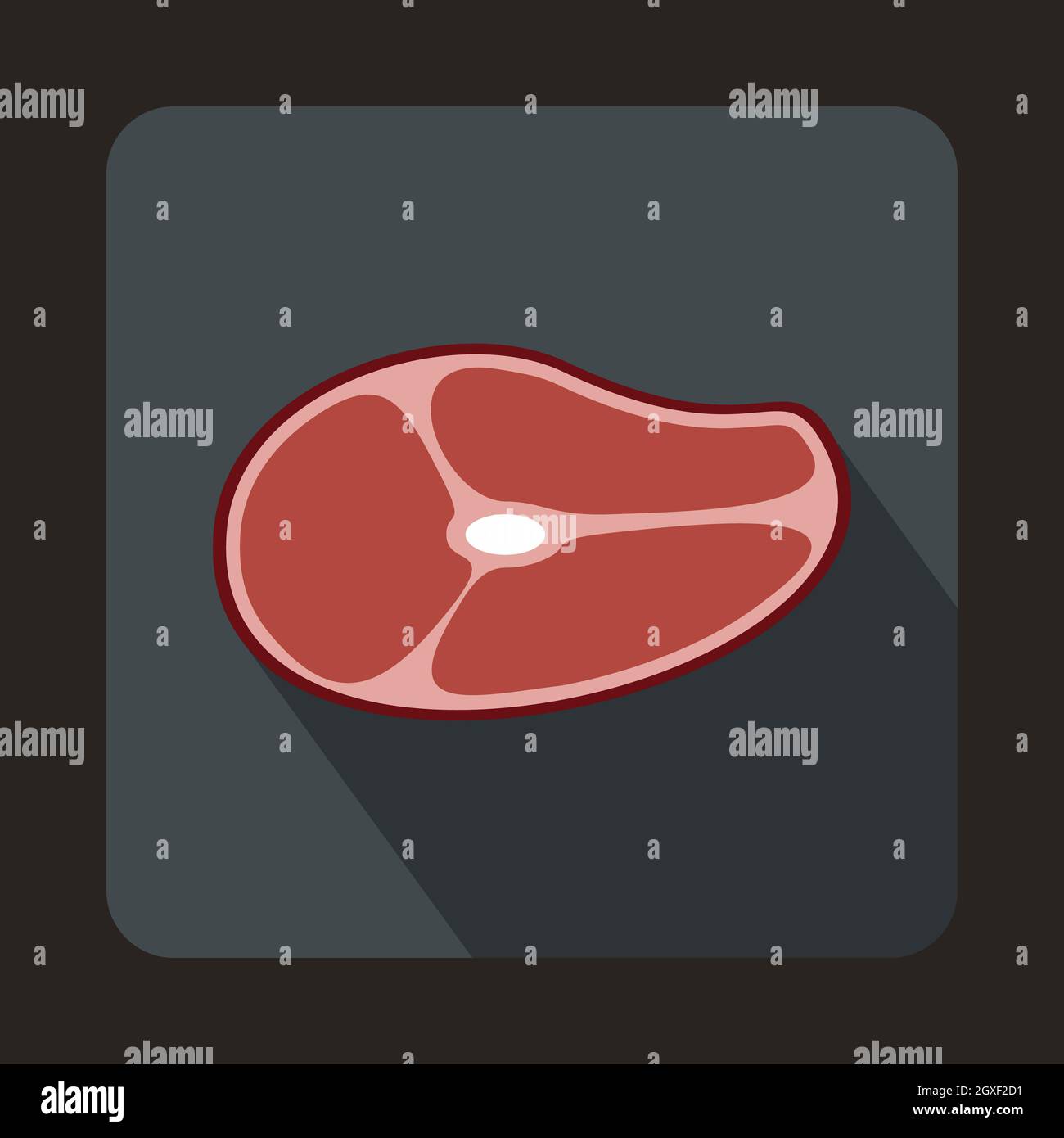 Steak Icon in flat style for any design Stock Photo - Alamy