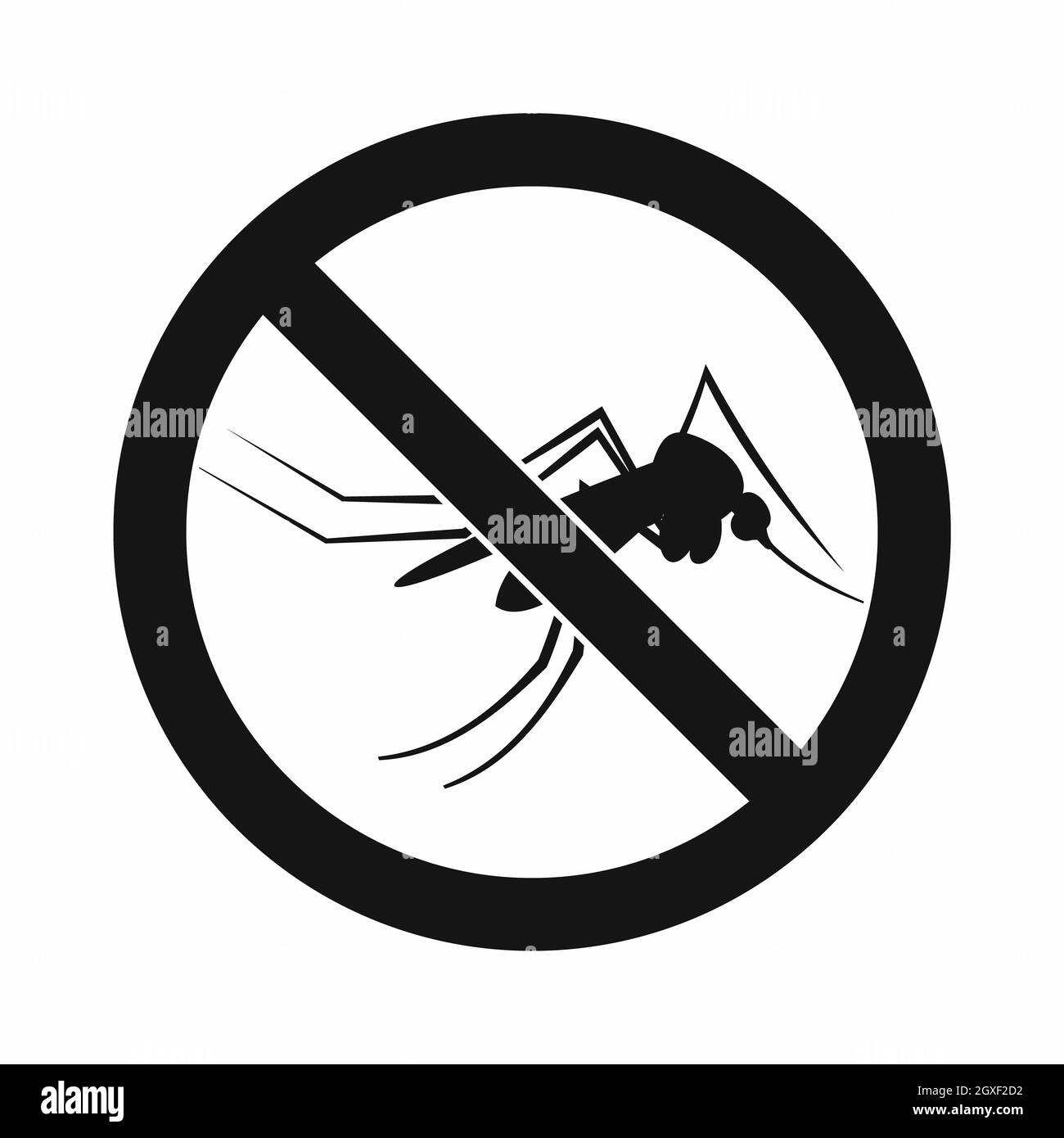 No mosquito sign icon in simple style isolated on white background ...