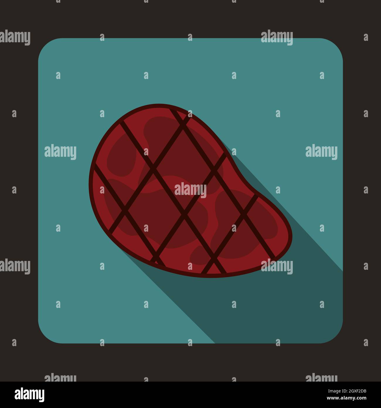 Steak Icon in flat style for any design Stock Photo - Alamy