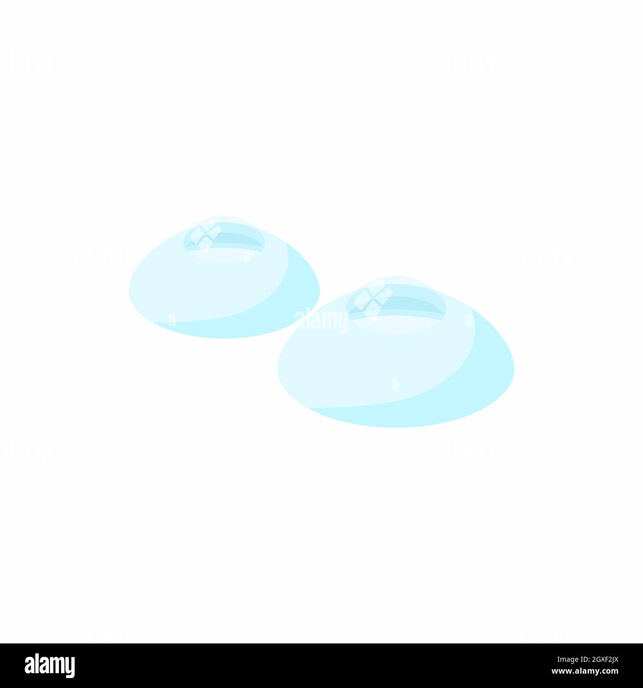 Contact lenses icon in cartoon style on a white background Stock Photo ...