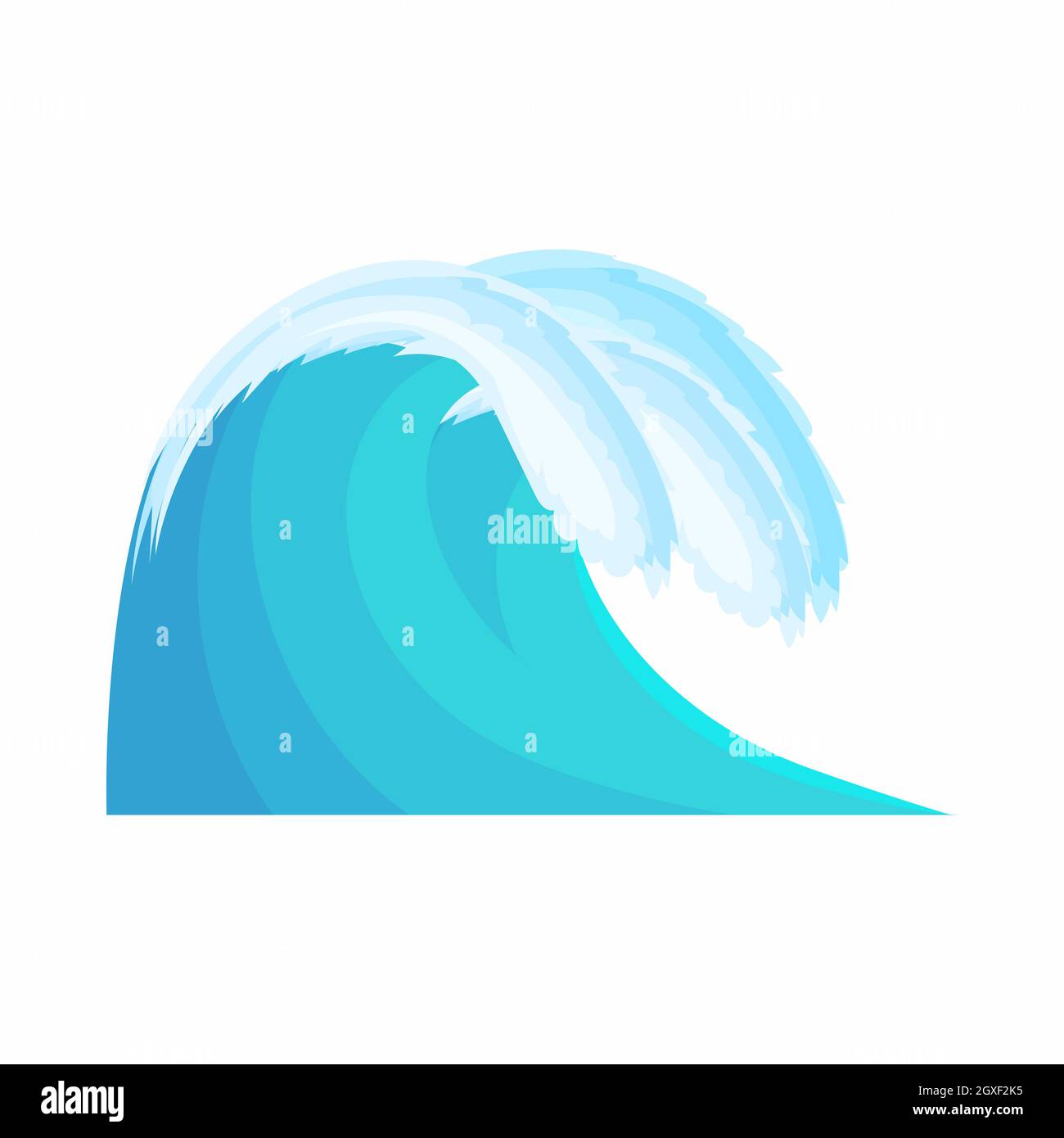 Water Wave icon in cartoon style isolated on white background Stock ...