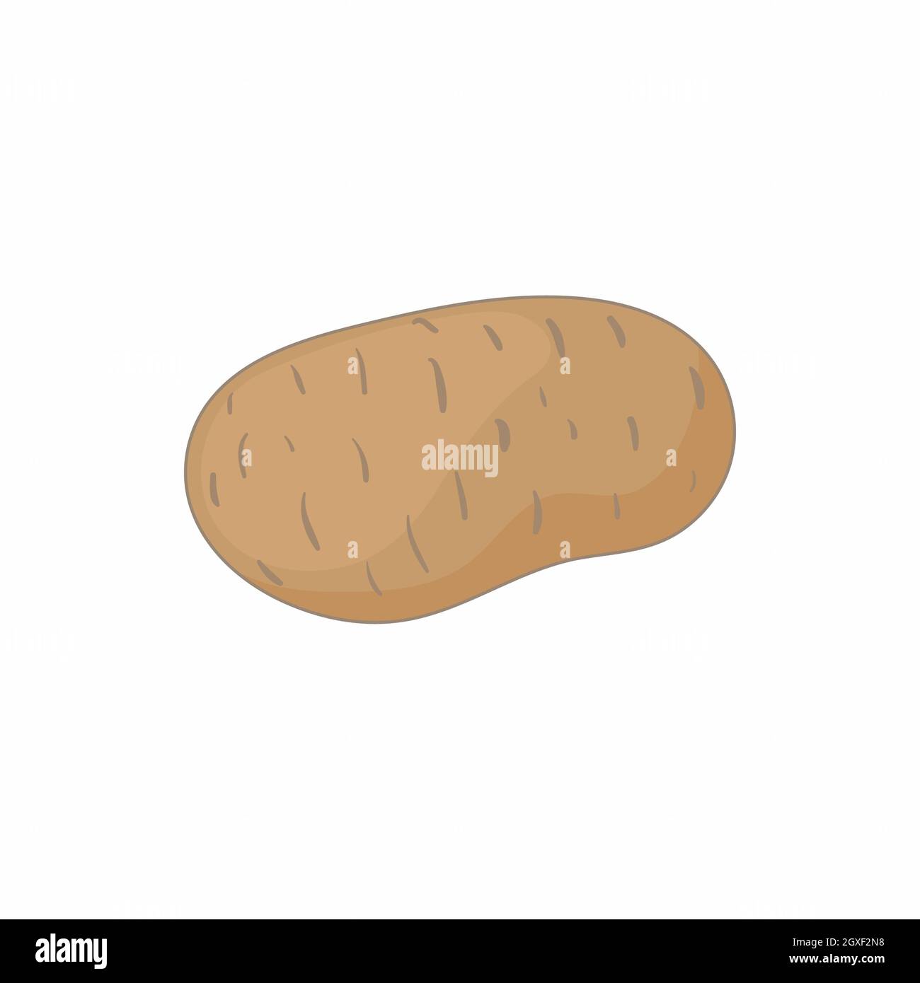 Fresh potato icon in cartoon style on a white background Stock Photo ...