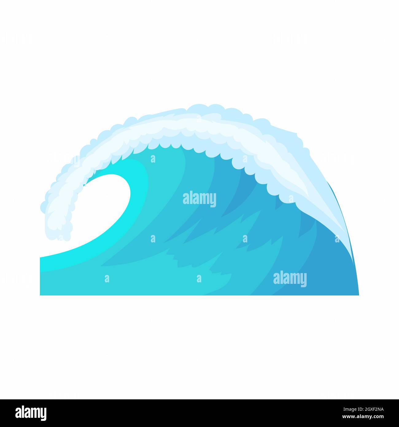 Water Wave icon in cartoon style isolated on white background Stock ...