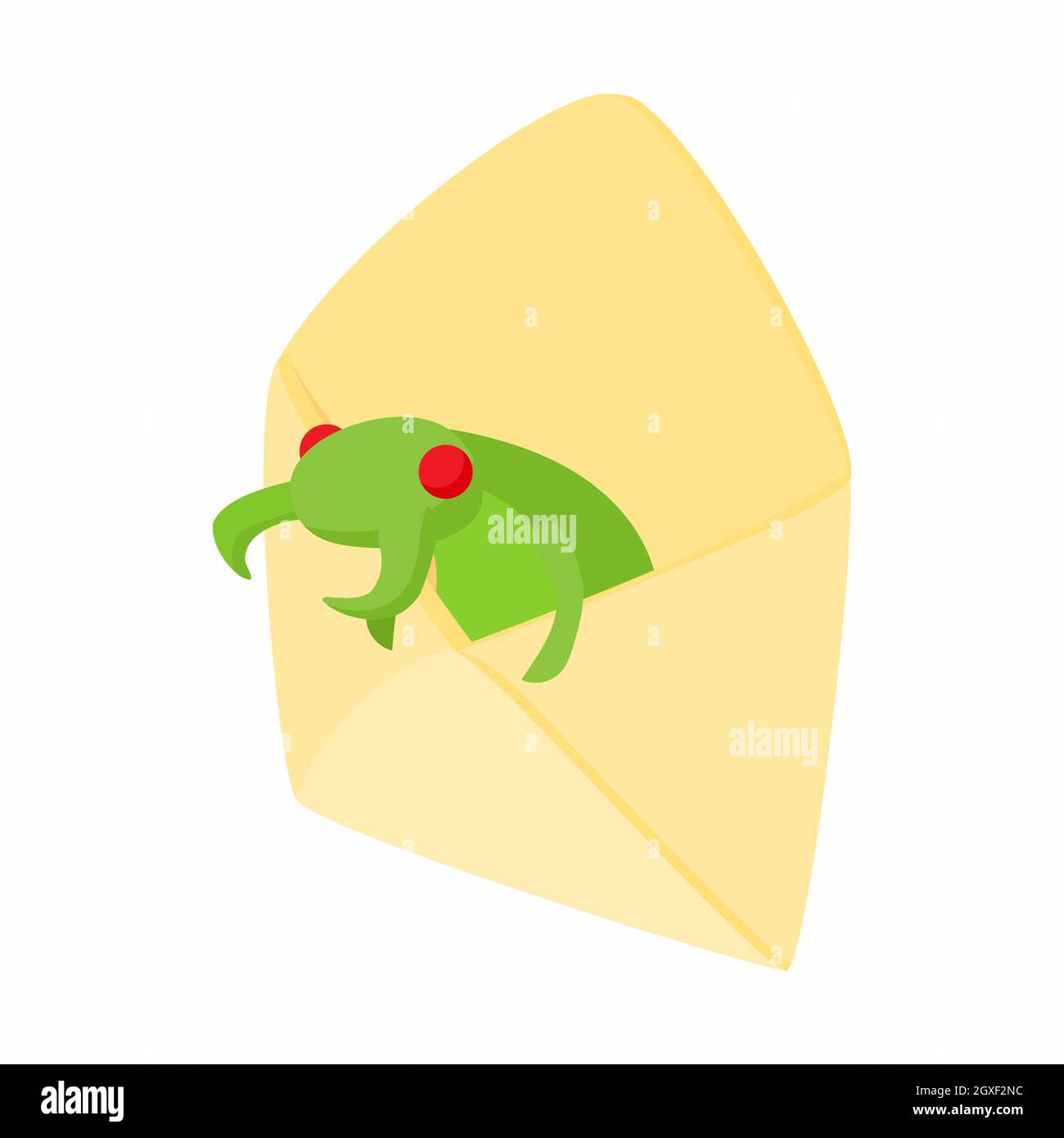 Infected email icon in cartoon style on a white background Stock Photo ...