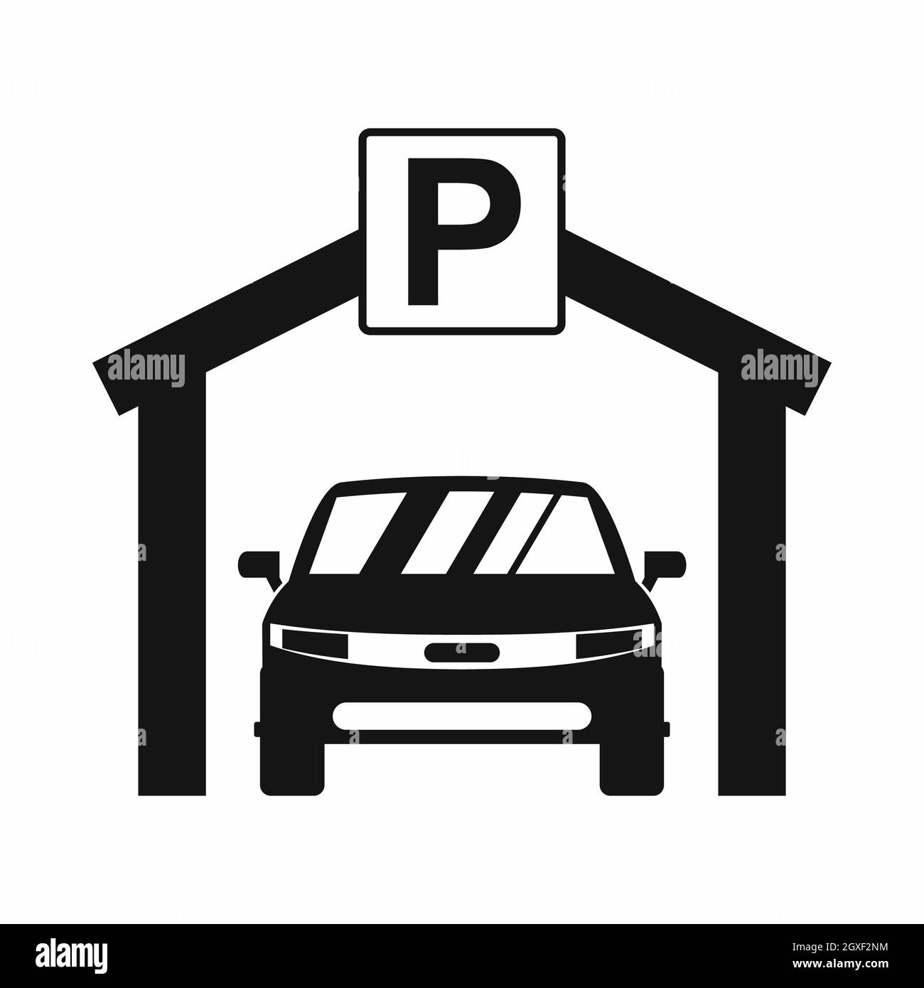 Car parking icon in simple style isolated on white background Stock ...