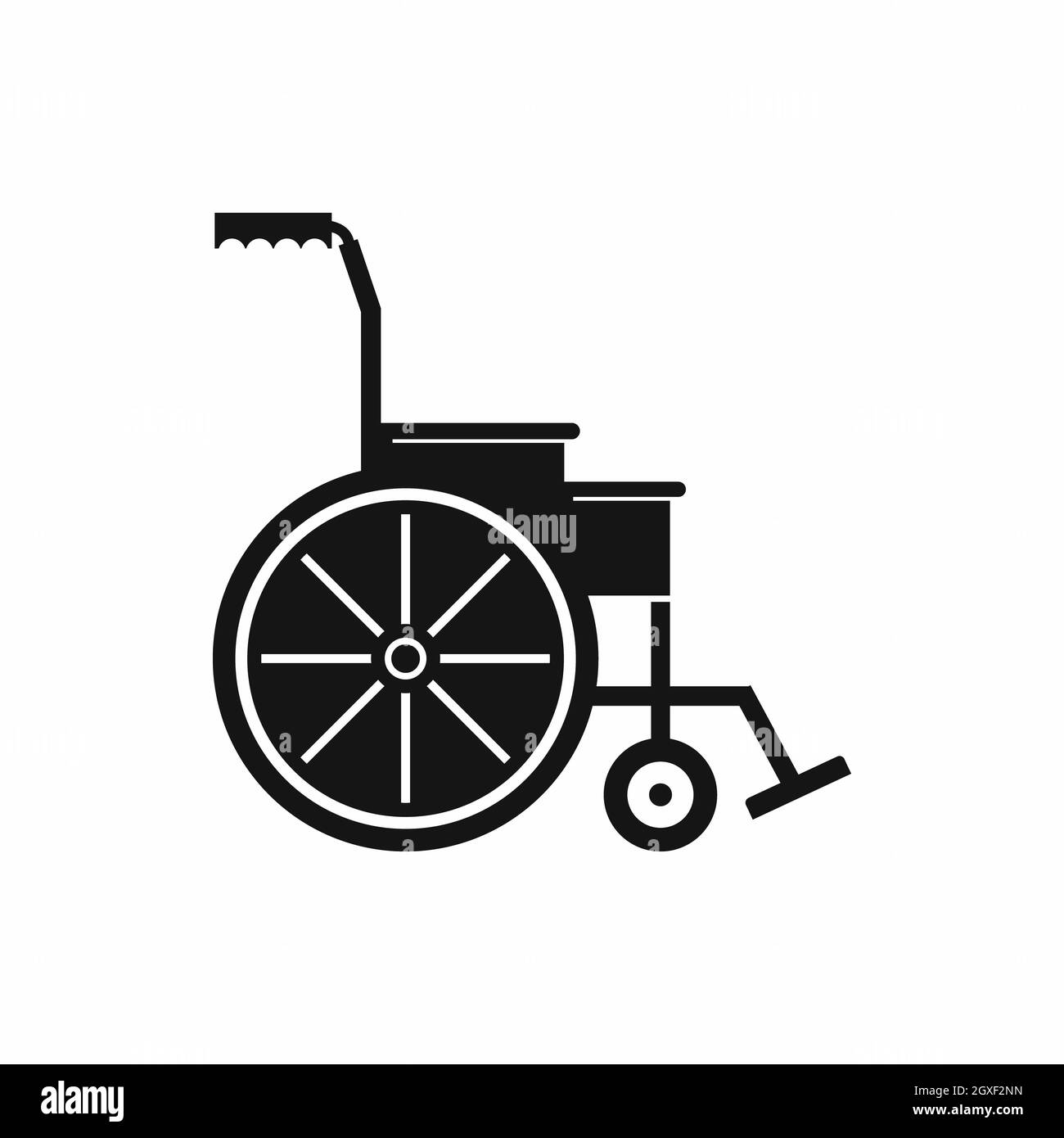 Wheelchair icon in simple style isolated on white background Stock ...