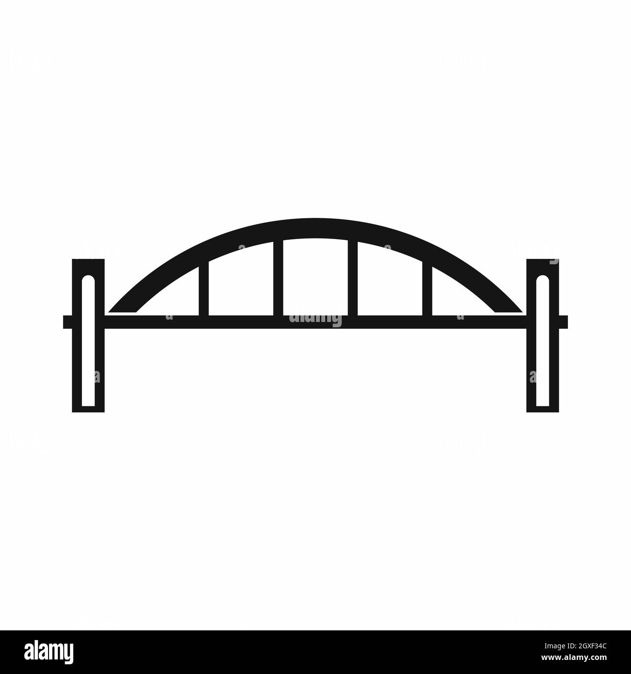 Bridge icon in simple style isolated on white background Stock Photo ...