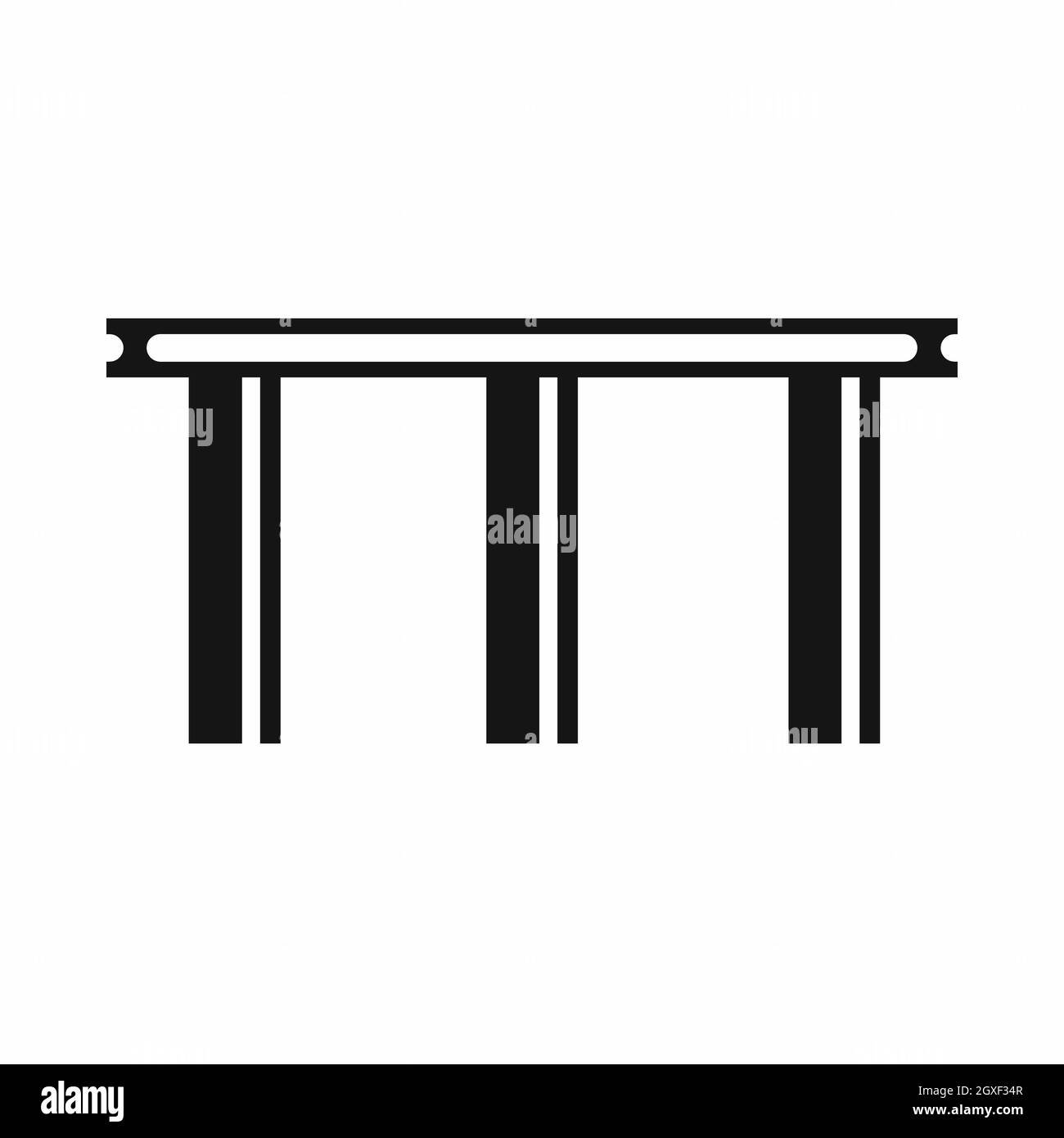 Bridge icon in simple style isolated on white background Stock Photo ...