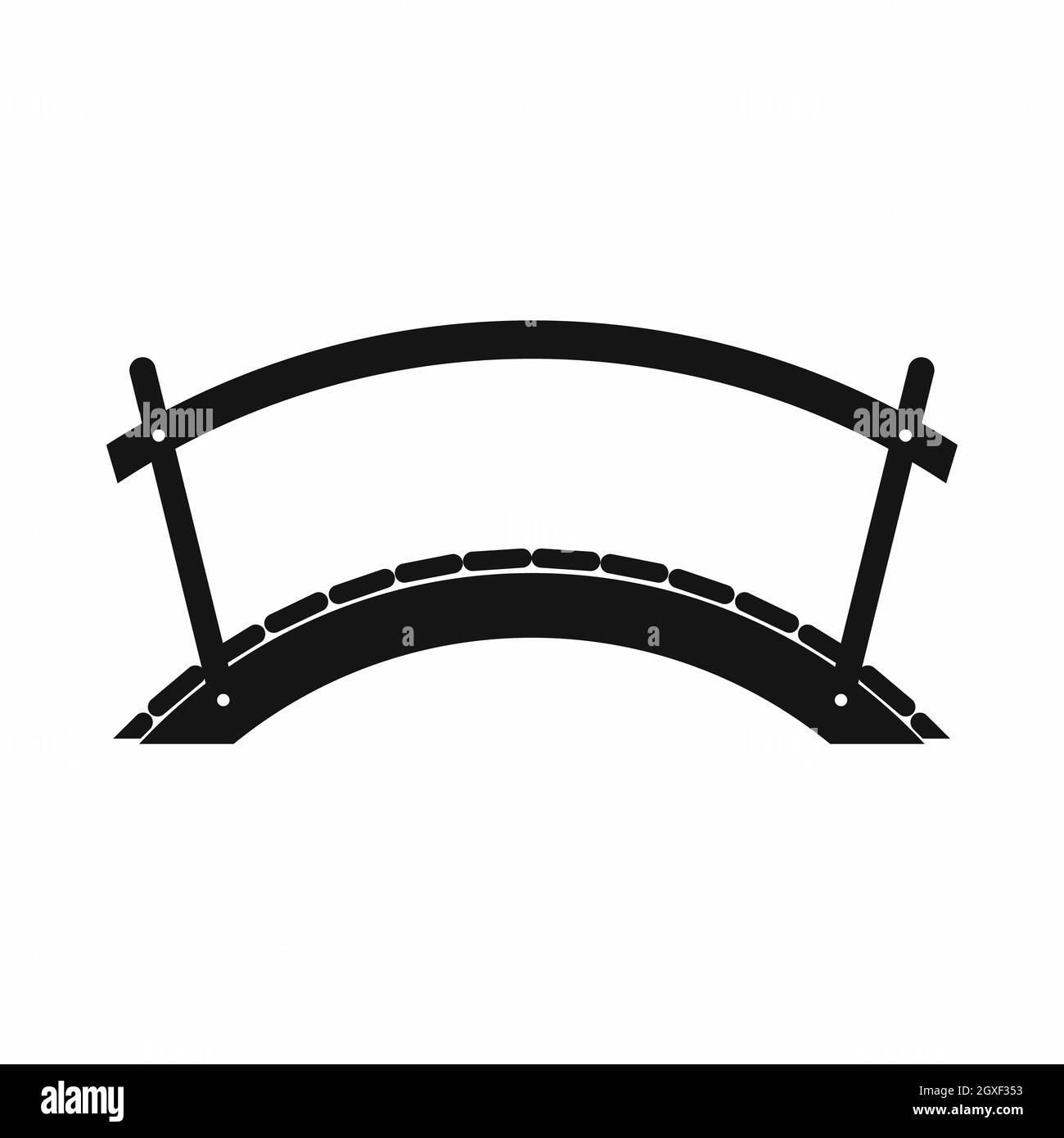 Bridge icon in simple style isolated on white background Stock Photo ...