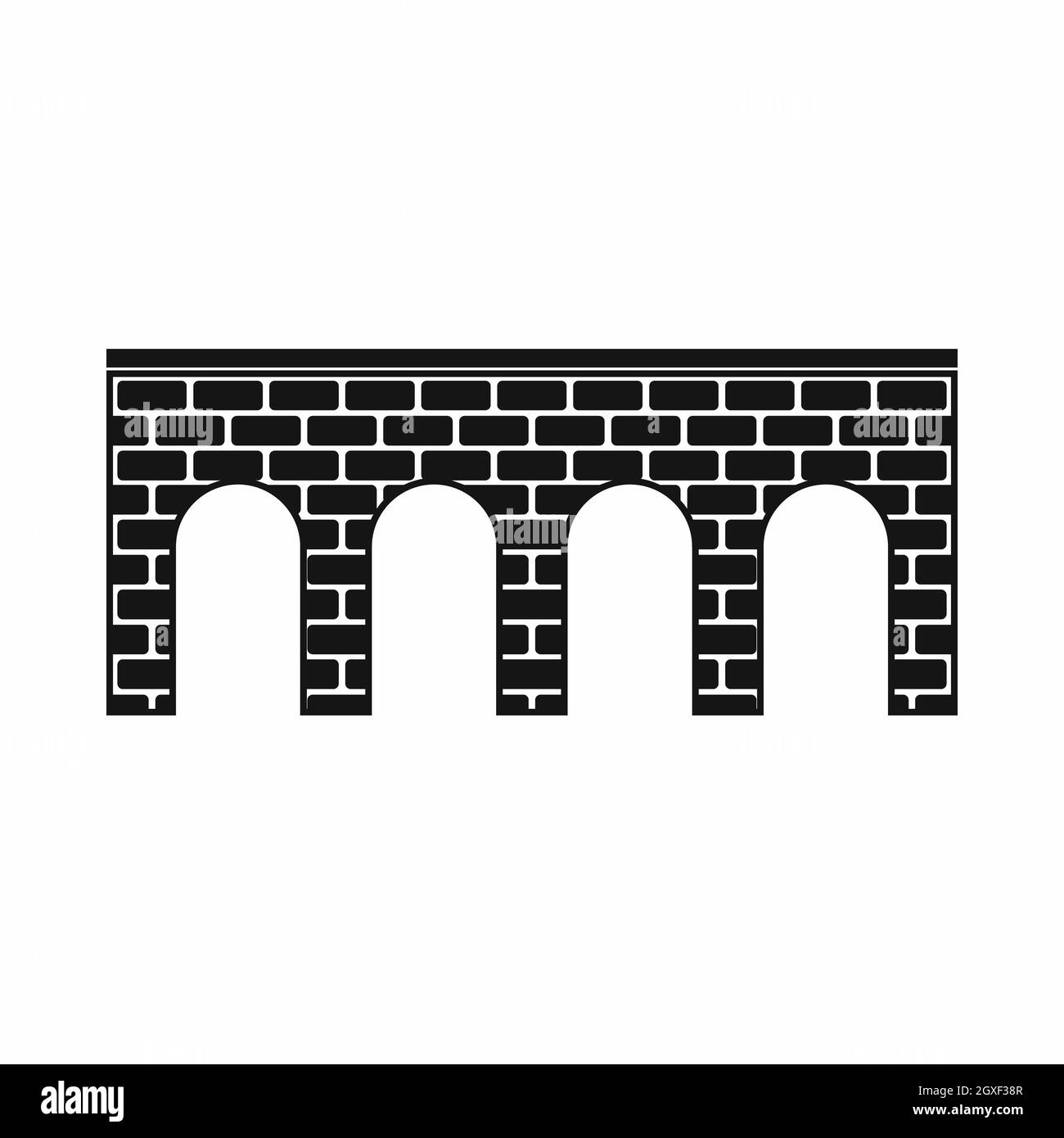Bridge icon in simple style isolated on white background Stock Photo ...
