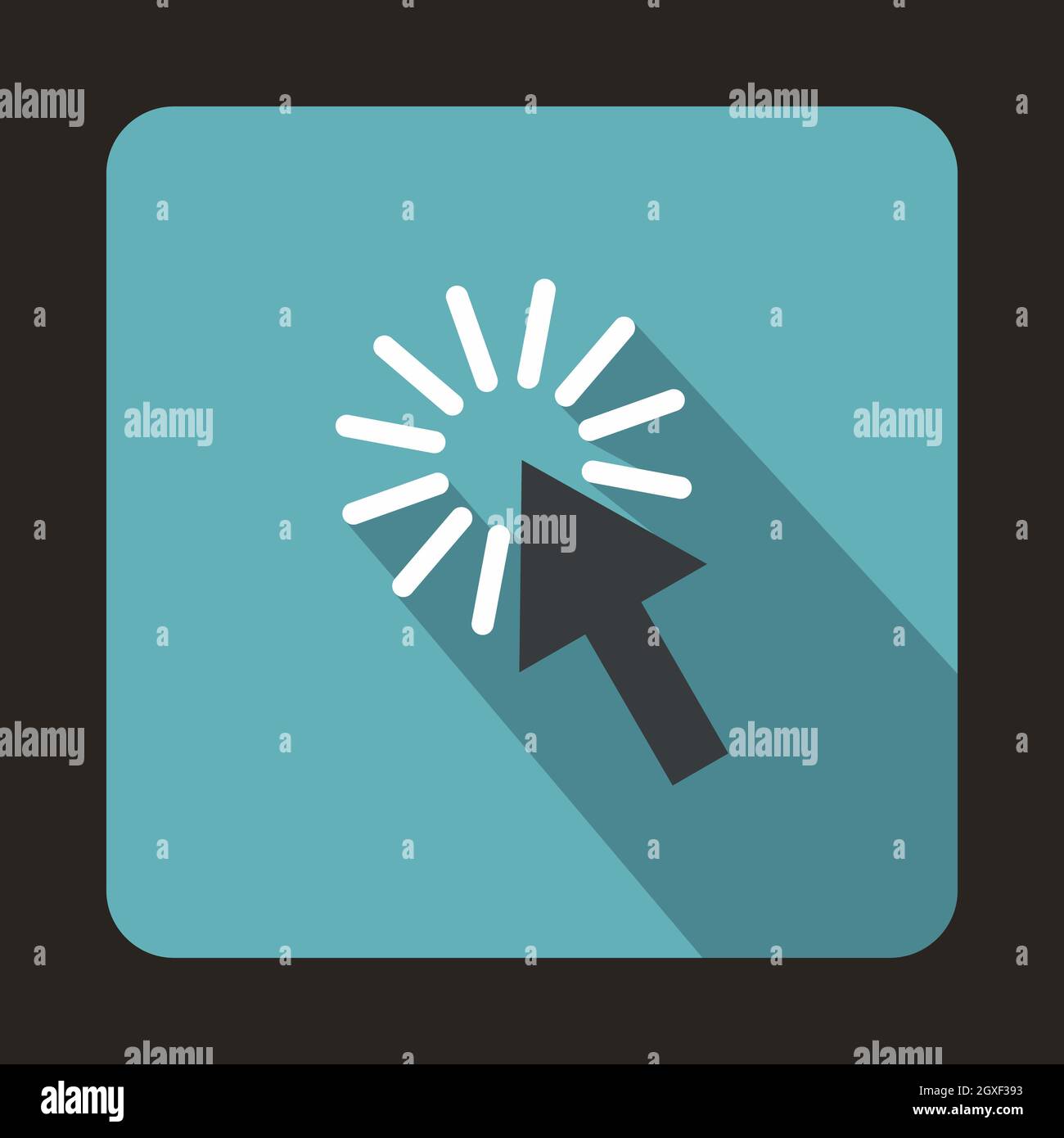 Move cursor icon in flat style with long shadow. Computer and internet symbol Stock Photo - Alamy