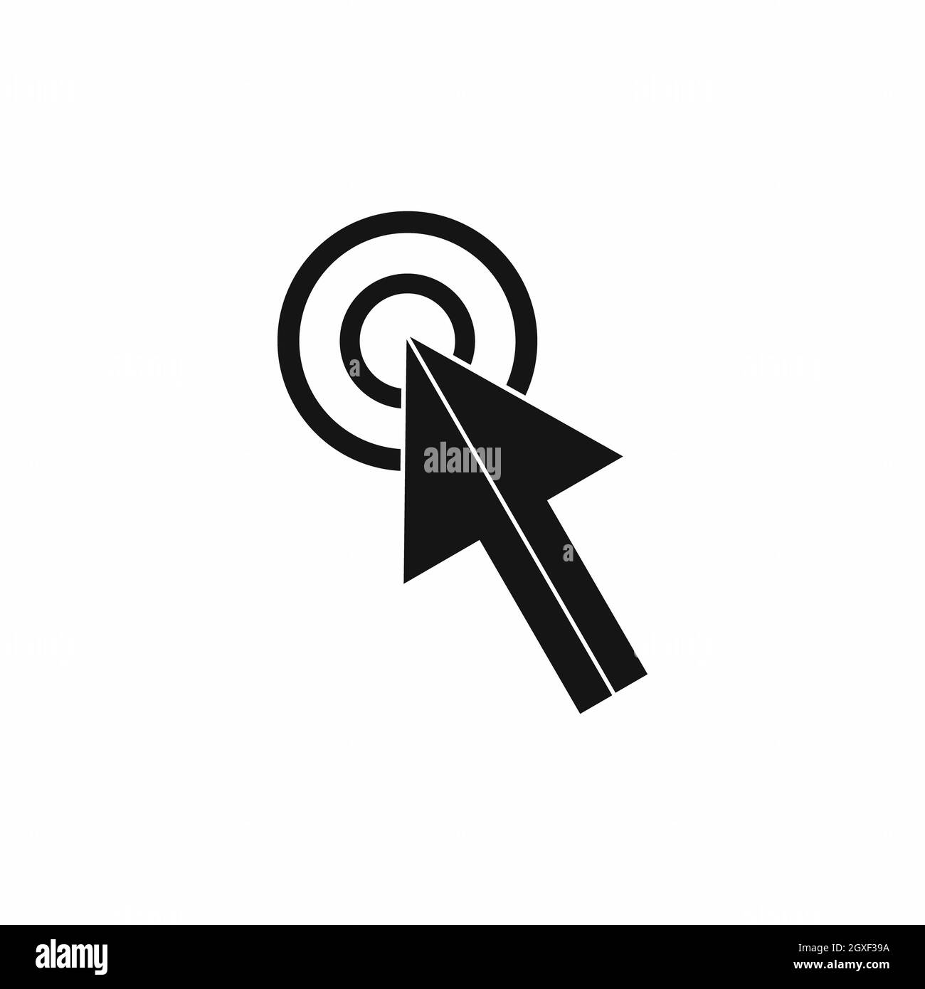 Click icon in simple style isolated on white background Stock Photo - Alamy