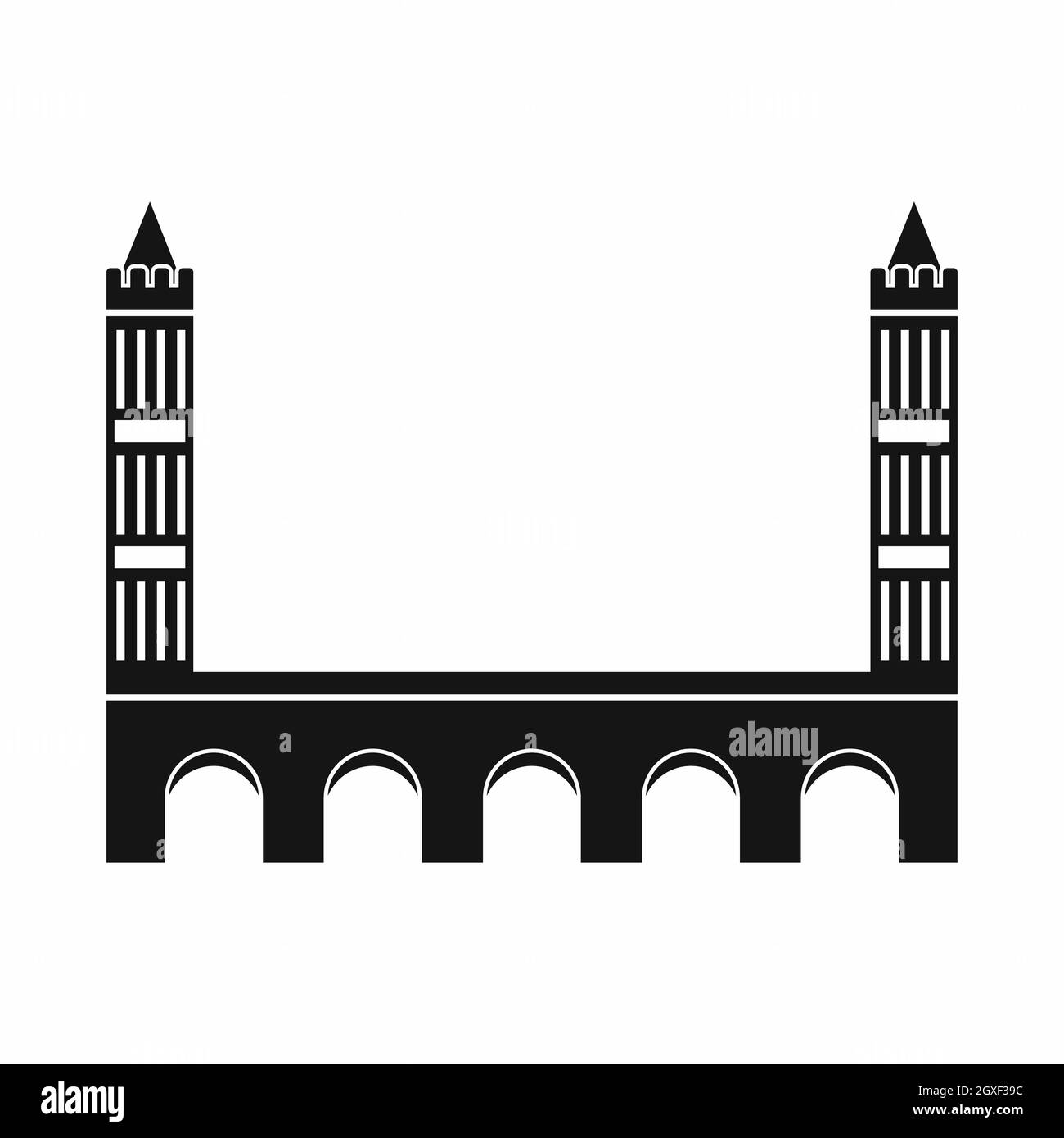 Bridge icon in simple style isolated on white background Stock Photo ...