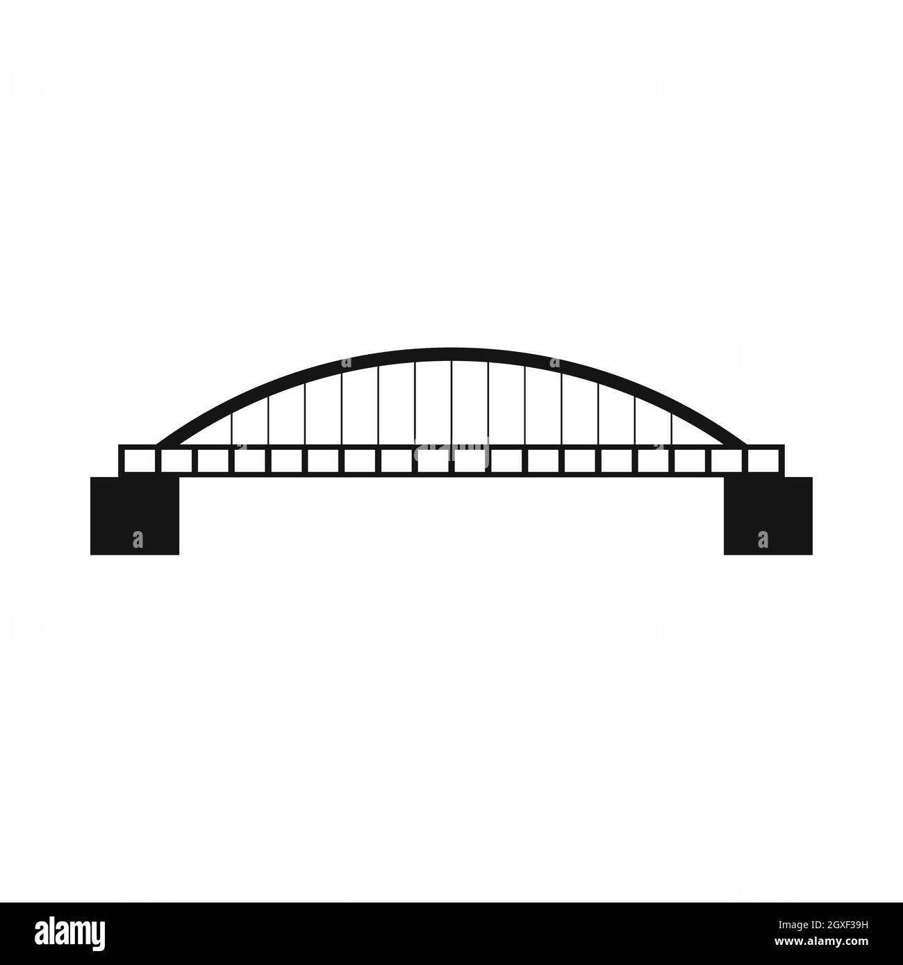 Bridge icon in simple style isolated on white background Stock Photo ...